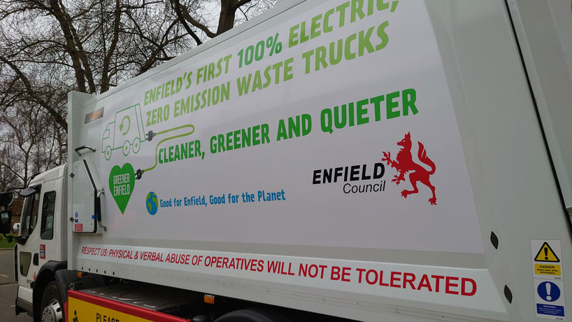 Launch of Enfield's first fully electric Renault E-Tech refuse truck ...
